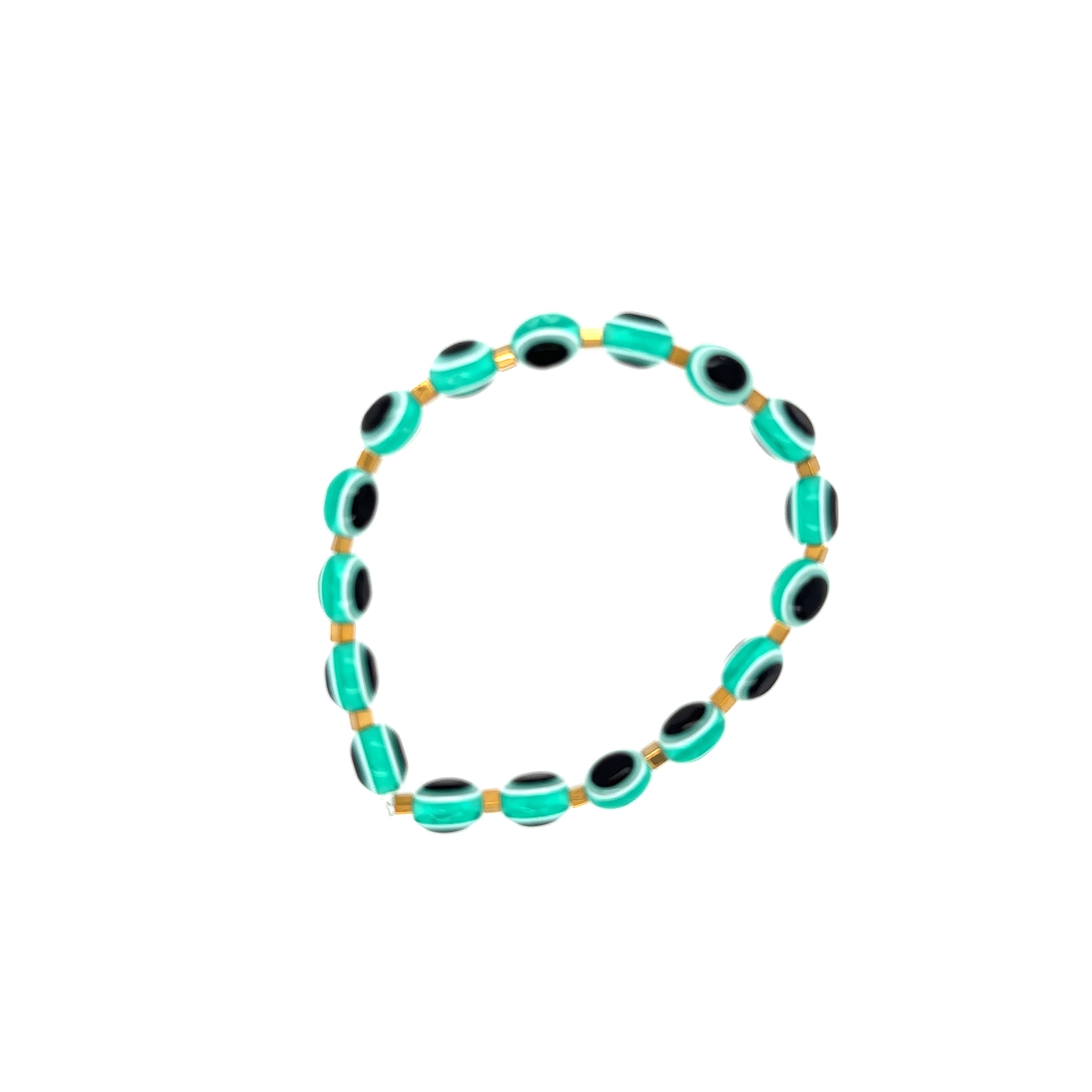 Peppermint Gold Evil Eye Bracelet - July – Yassy