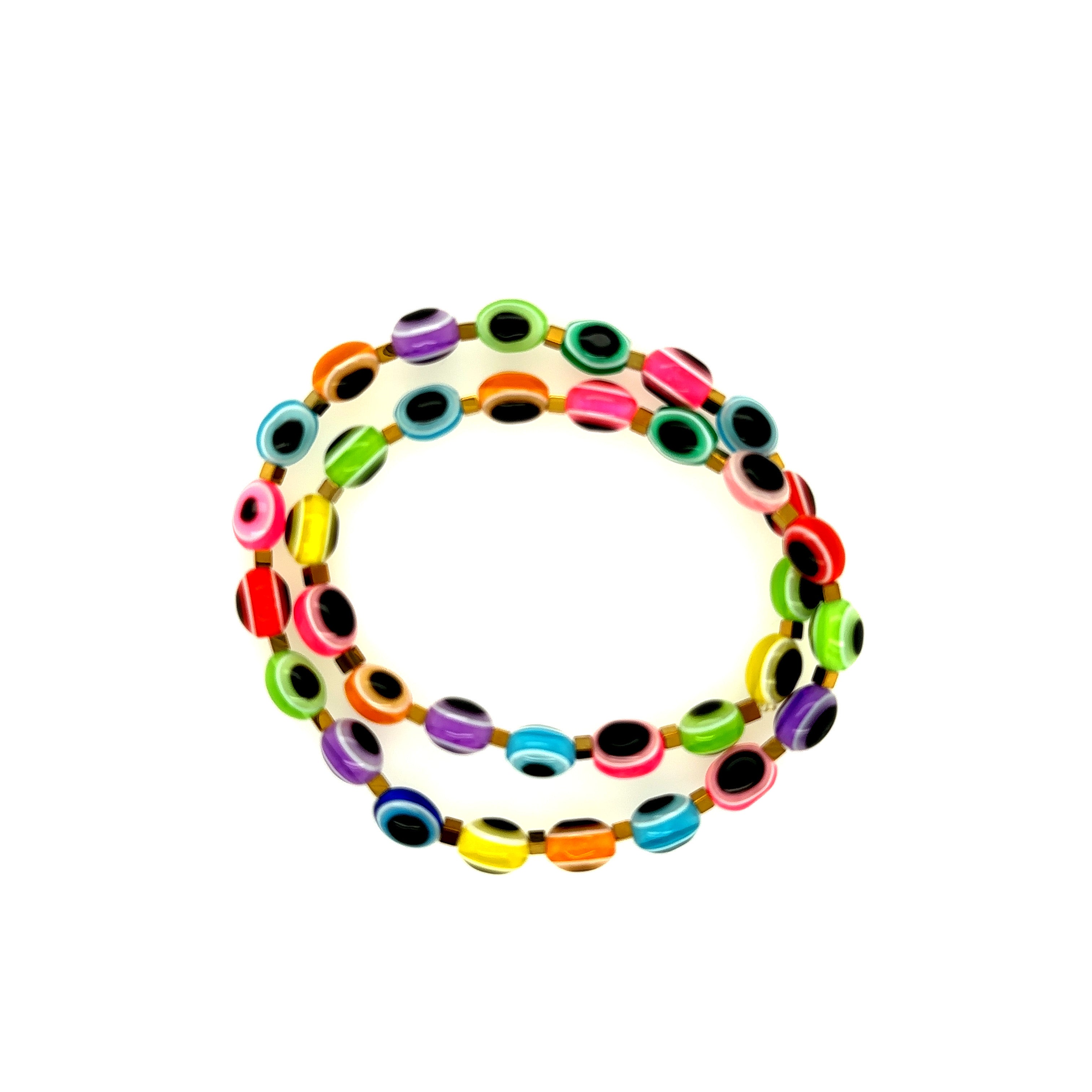 Tutti Frutti Gold Evil Eye Wrap Bracelet – Yassy