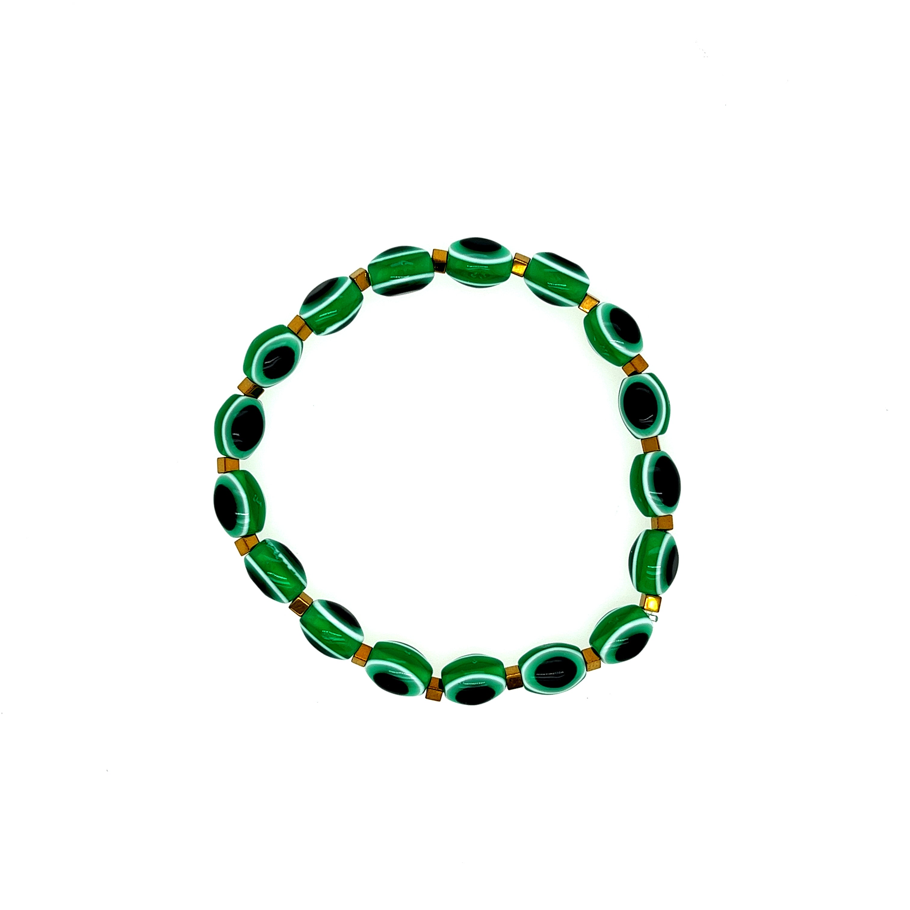 Emerald Gold Evil Eye Bracelet – Yassy
