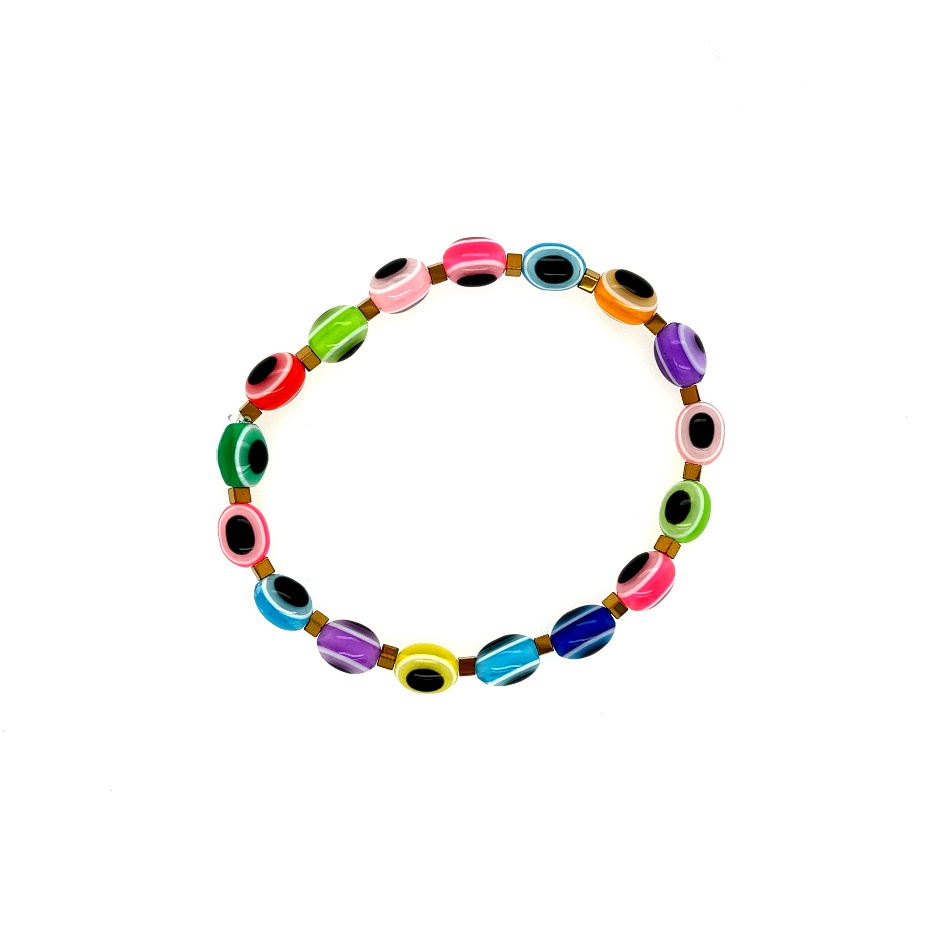 Tutti Frutti Gold Evil Eye Bracelet – Yassy