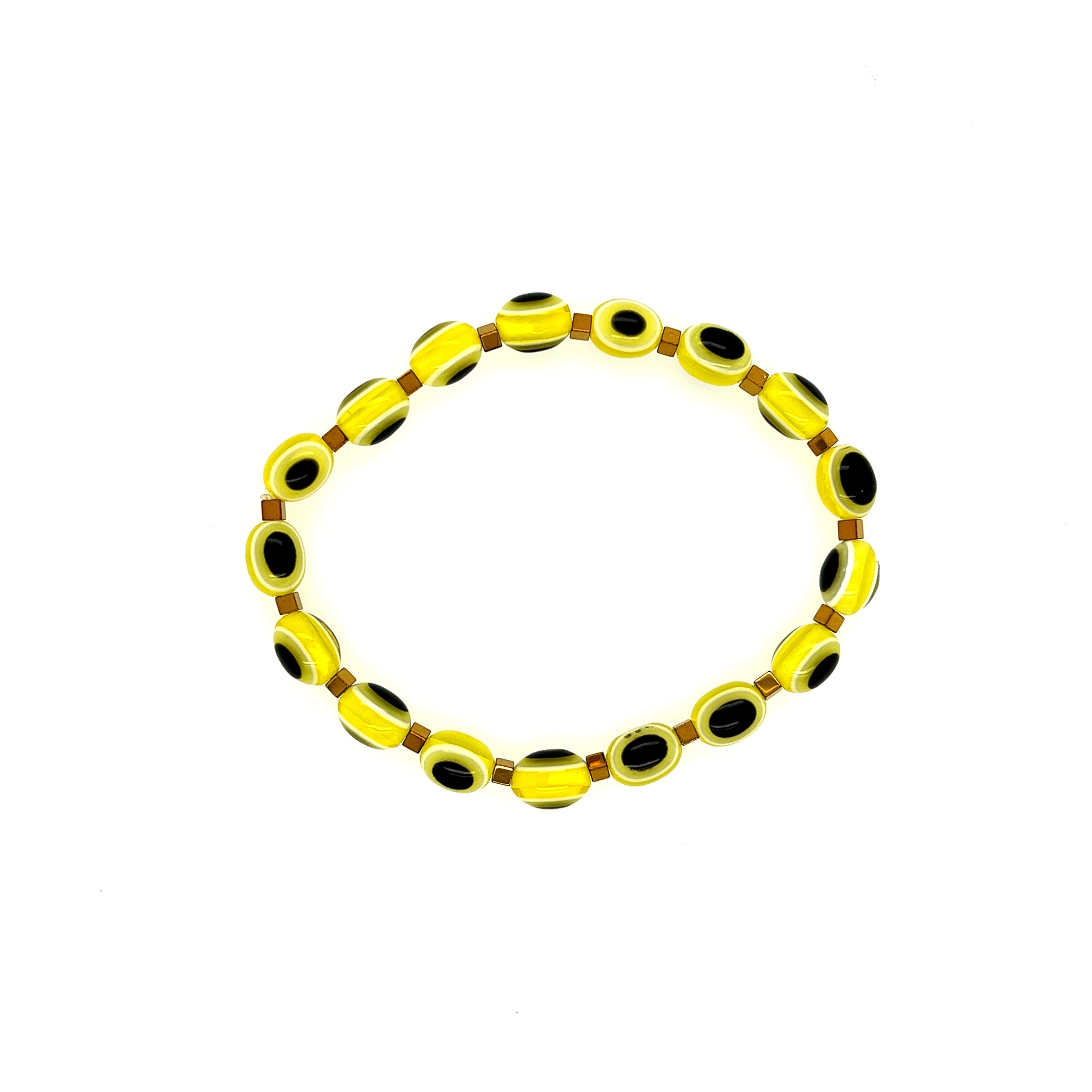 Citrus Gold Evil Eye Bracelet – Yassy