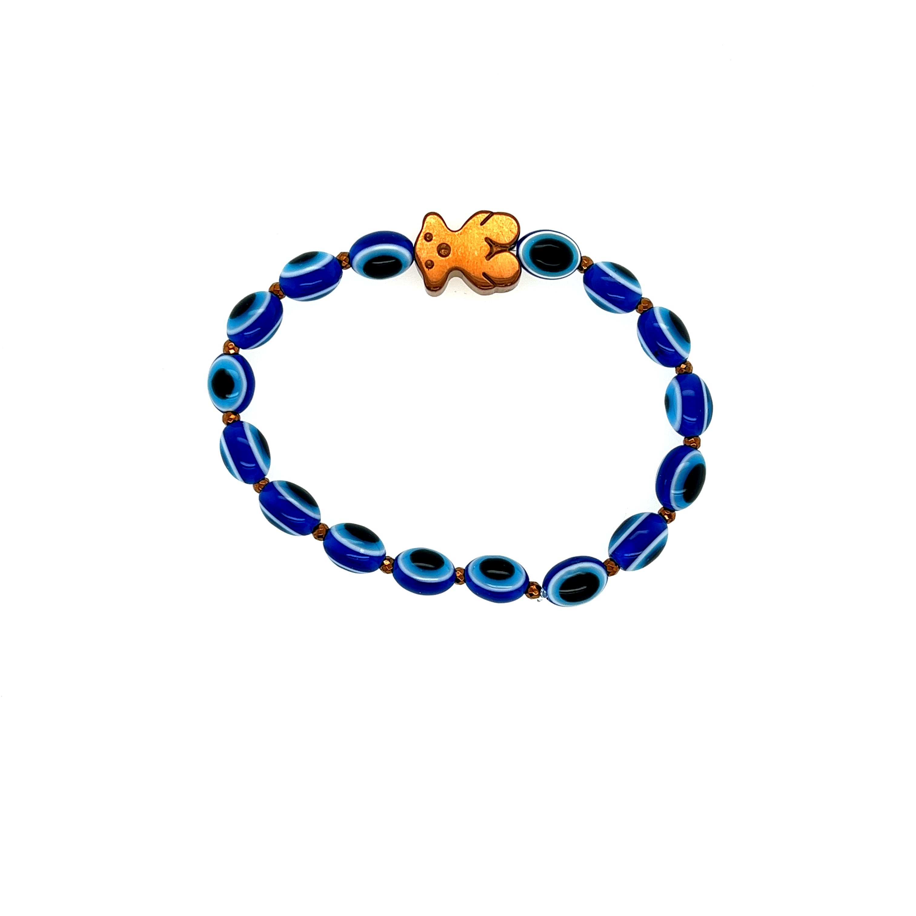 Midnight Rose Gold Teddy Evil Eye Bracelet – Yassy