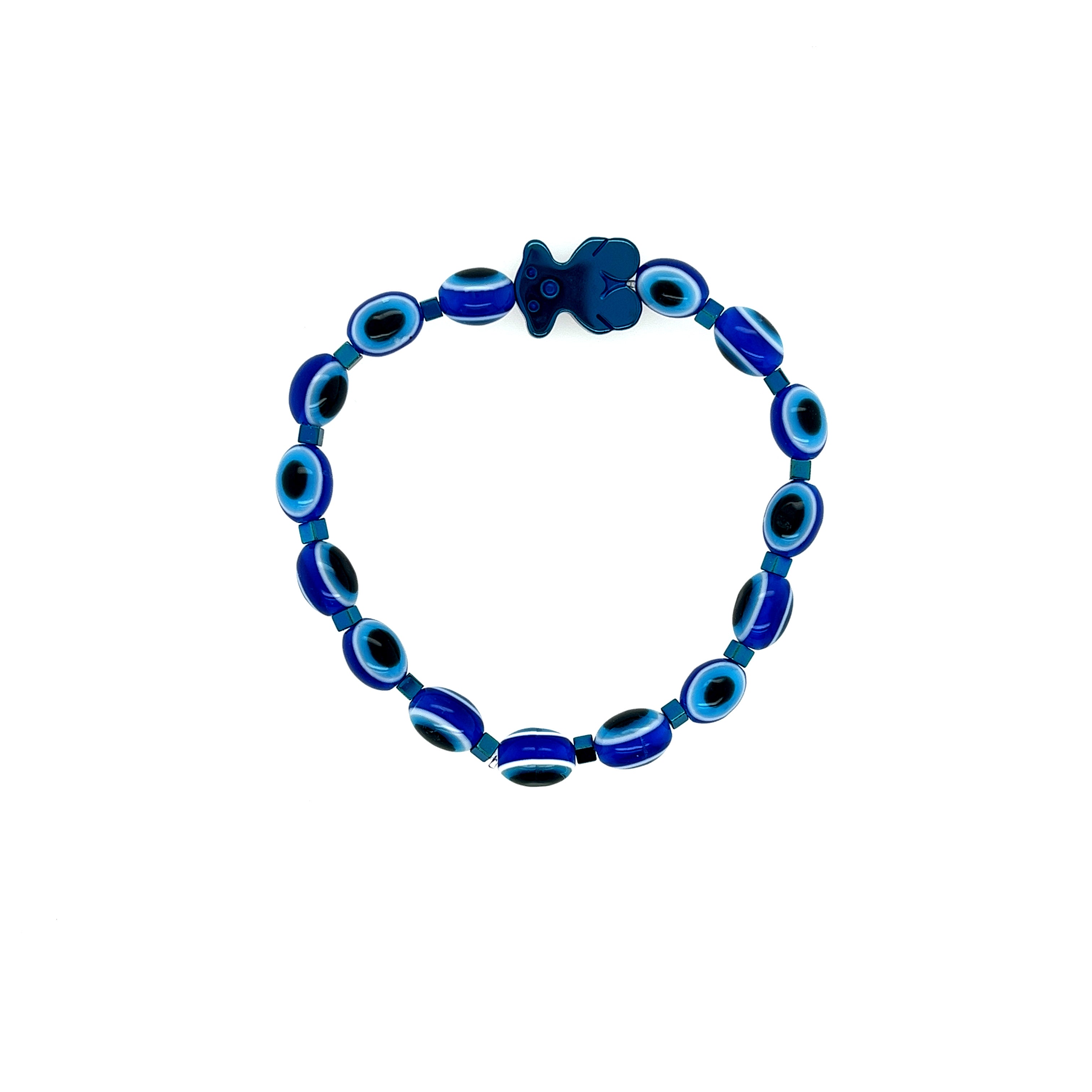 Midnight Blue Teddy Evil Eye Bracelet – Yassy