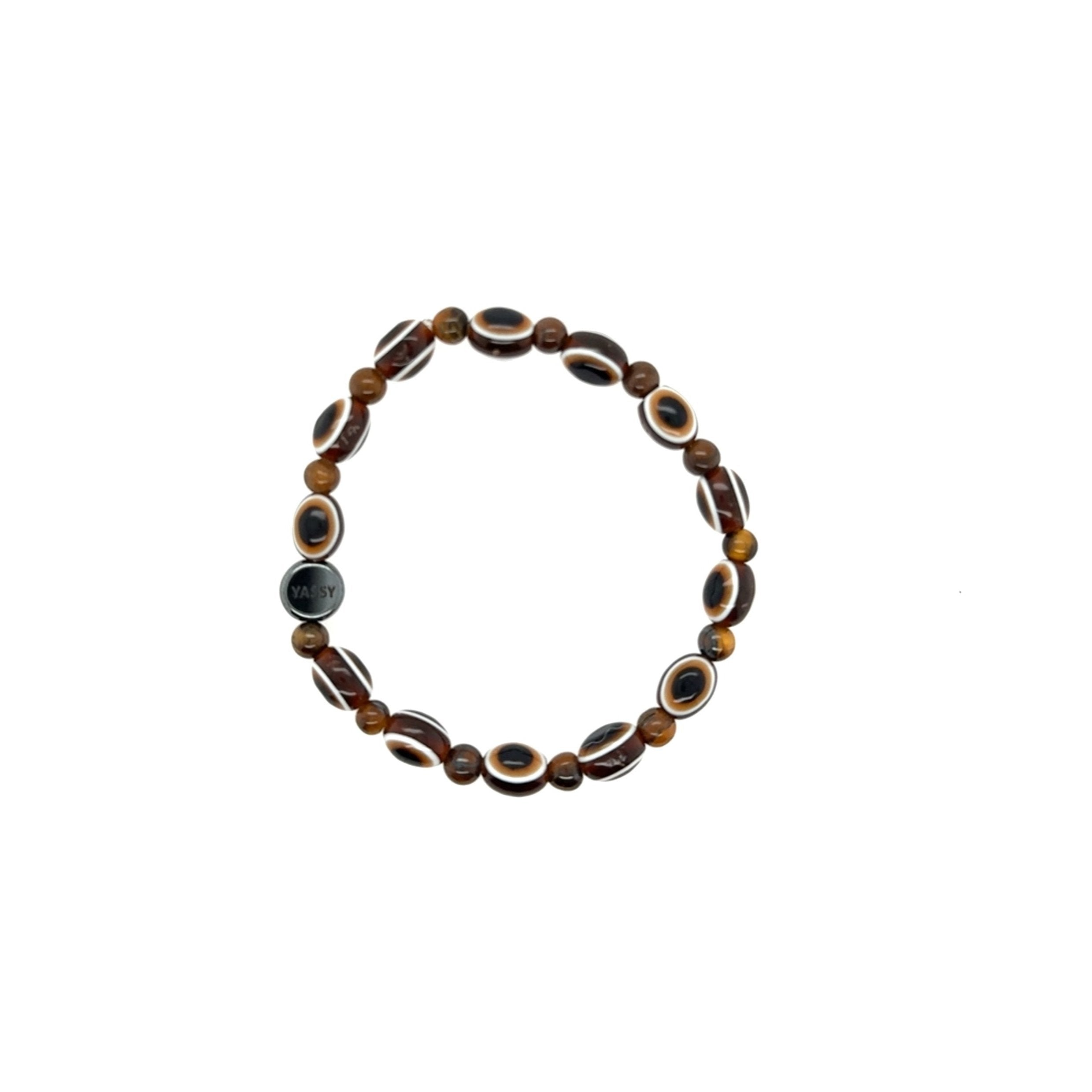 Espresso Tiger Evil Eye Bracelet – Yassy