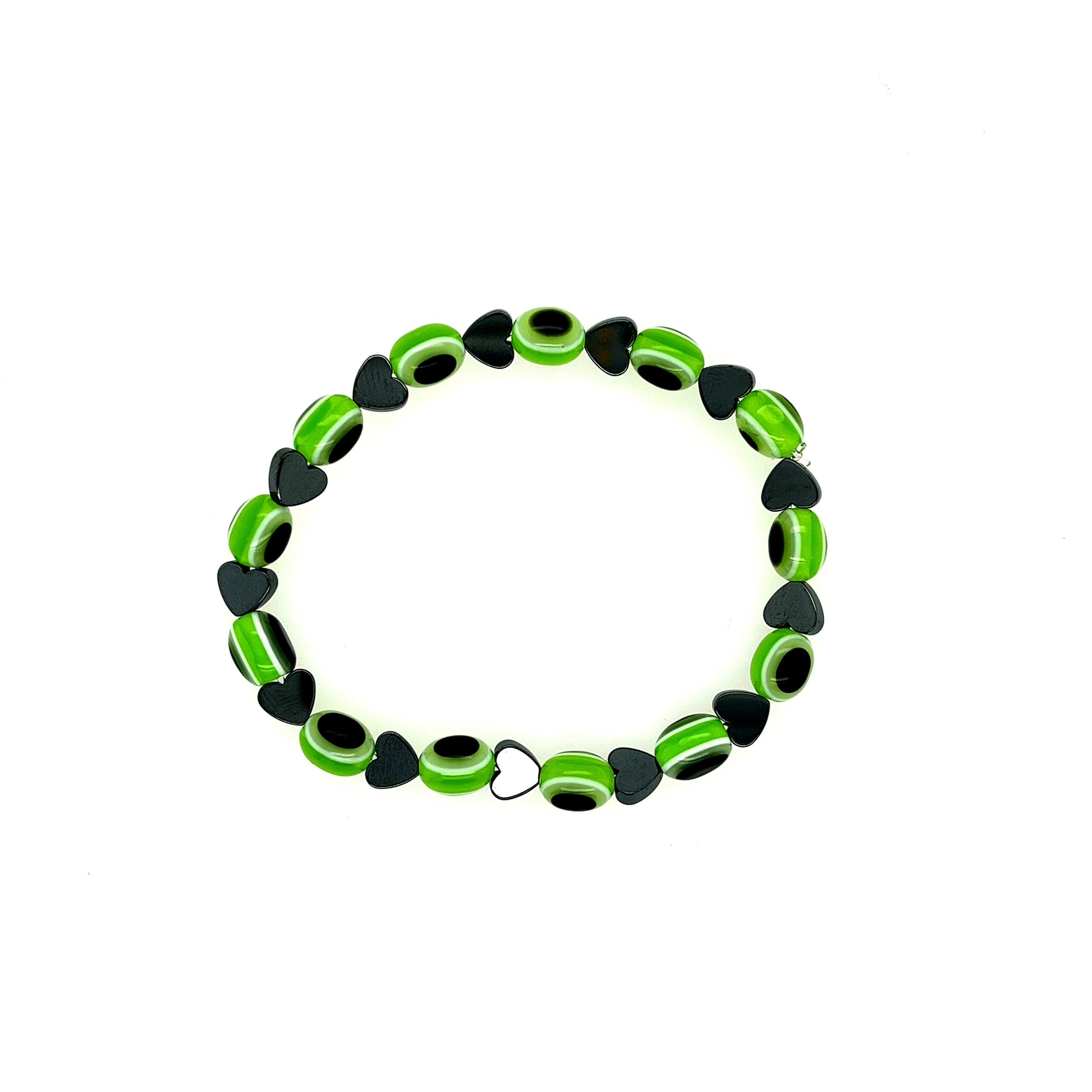 Lime Heart Evil Eye Bracelet – Yassy